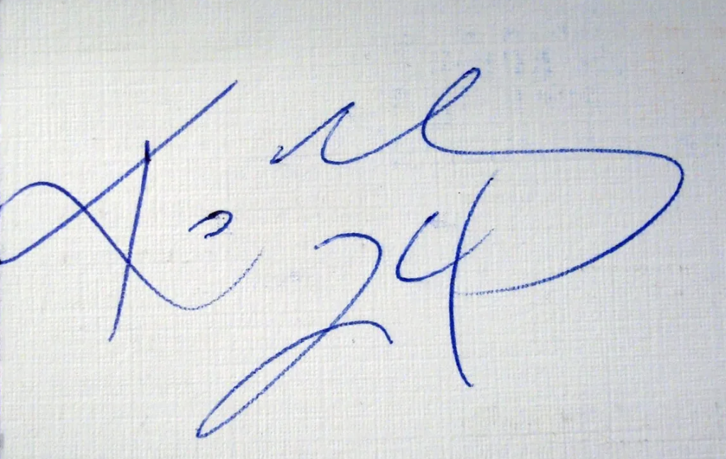 Kobe Bryant Autograph Authentication Check - True Signature Check